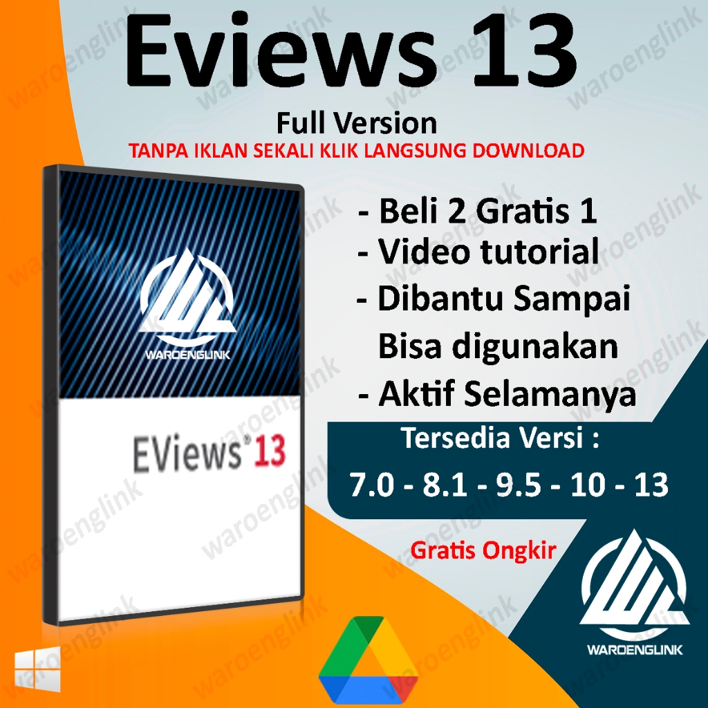 Jual Eviews Enterprise 13 | Eviews 13 | Video Install | Windows | Full ...