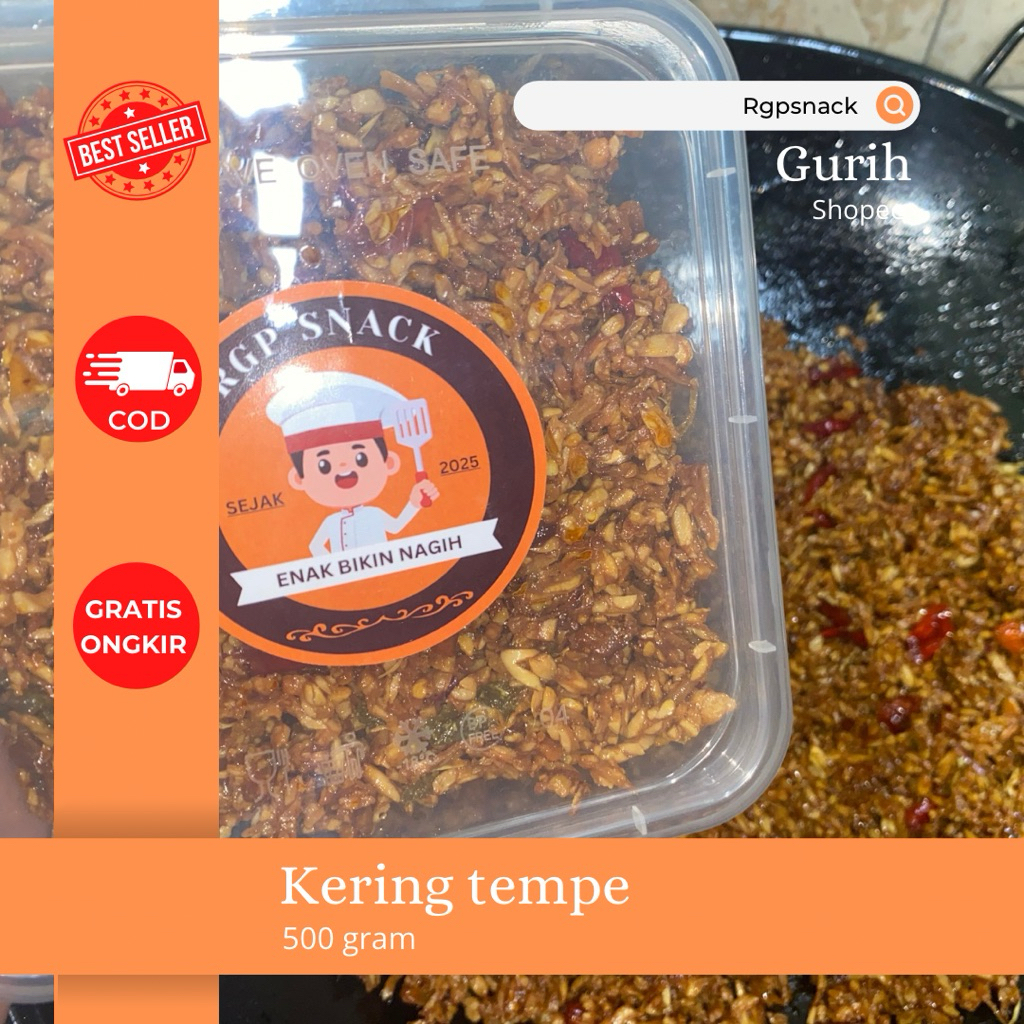 Jual KERING TEMPE 500 Gram / OREK TEMPE PEDAS MANIS | Shopee Indonesia