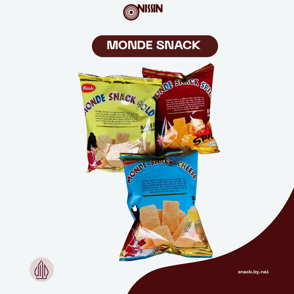 Jual Monde Snack Nissin Original Keju Spicy Enak Gurih Renyah 60g ...