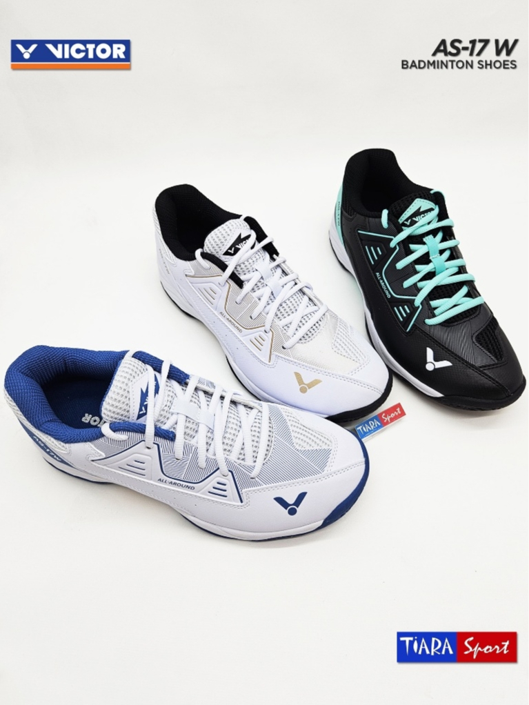 Jual Sepatu VICTOR AS 17 W - Badminton Shoes Wide U 3.5 - White / Black ...