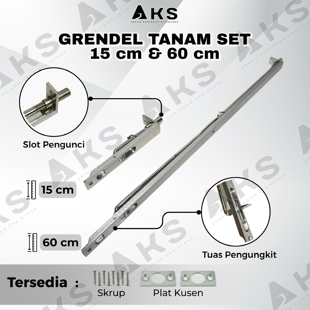 Jual grendel tanam 60cm 1set slot tanam pintu rumah kupu tarung grendel ...
