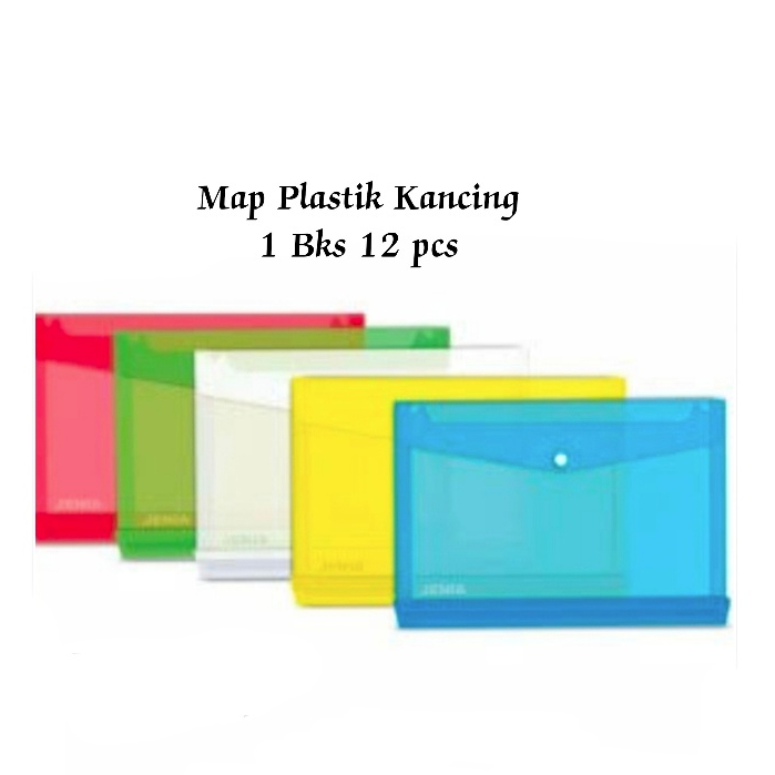 Jual (1 Bungkus) Map Plastik Kancing Punggung Transparan / Map Folder ...