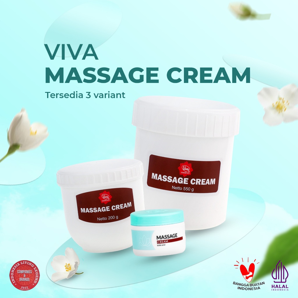 Jual Viva Massage Cream (tersedia dalam 3 varian: 30 gr, 200 gr dan 550 ...