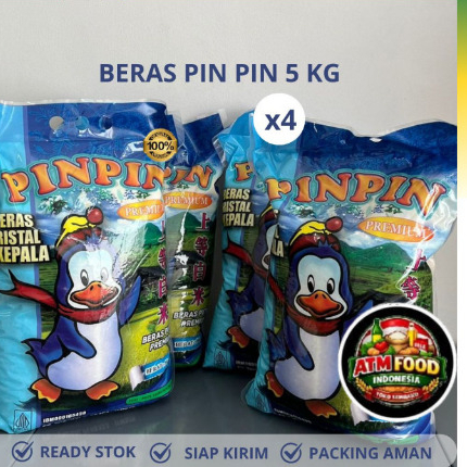 Jual BERAS PREMIUM PIN PIN KEMASAN 5KG X4 BAG = 20 KG | Shopee Indonesia