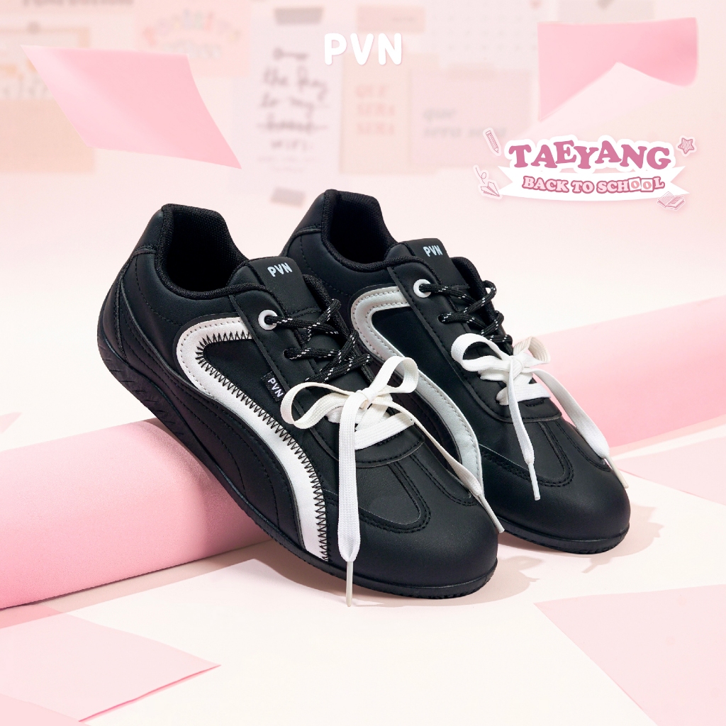 Jual PVN Taeyang Back To School Sepatu Sekolah Hitam Sneakers Wanita ...