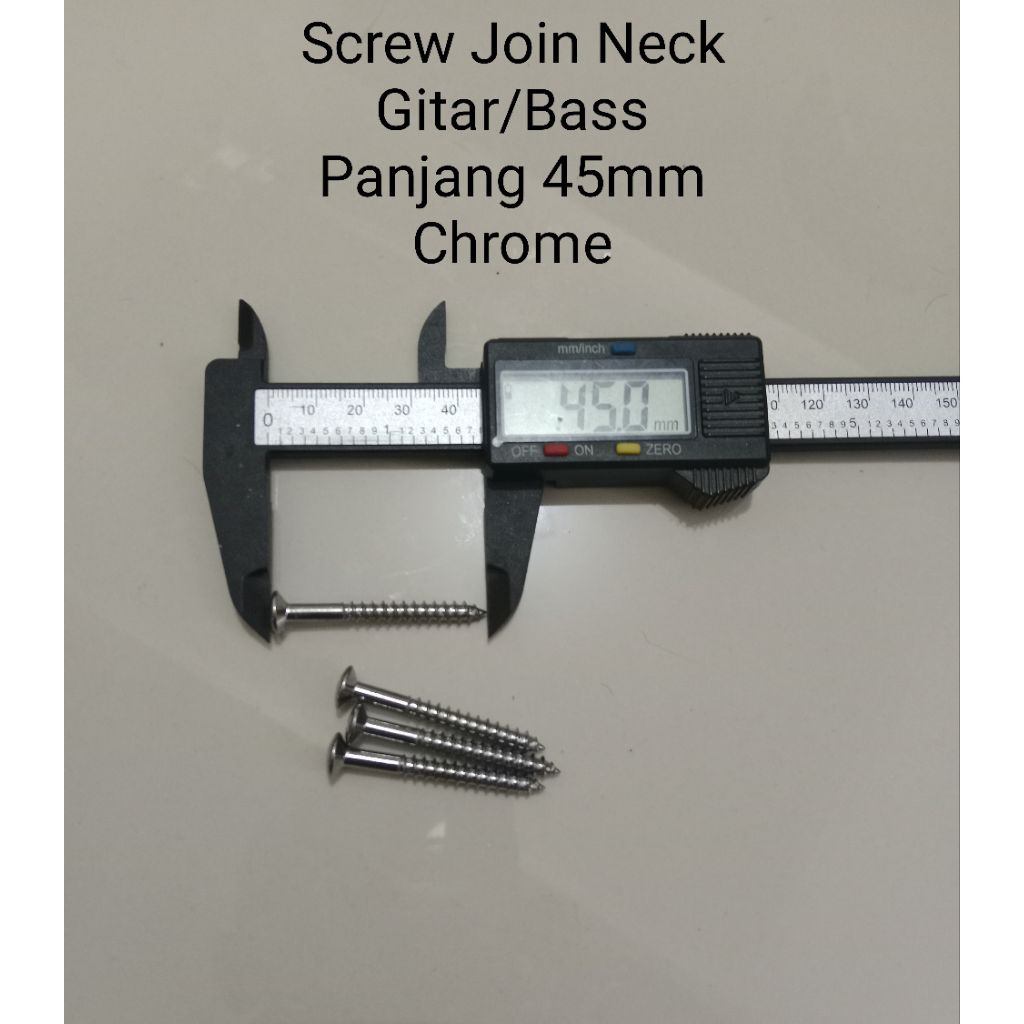 Jual Screw Baut Join Neck Gitar/Bass Chrome 45mm (isi 4screw) | Shopee ...