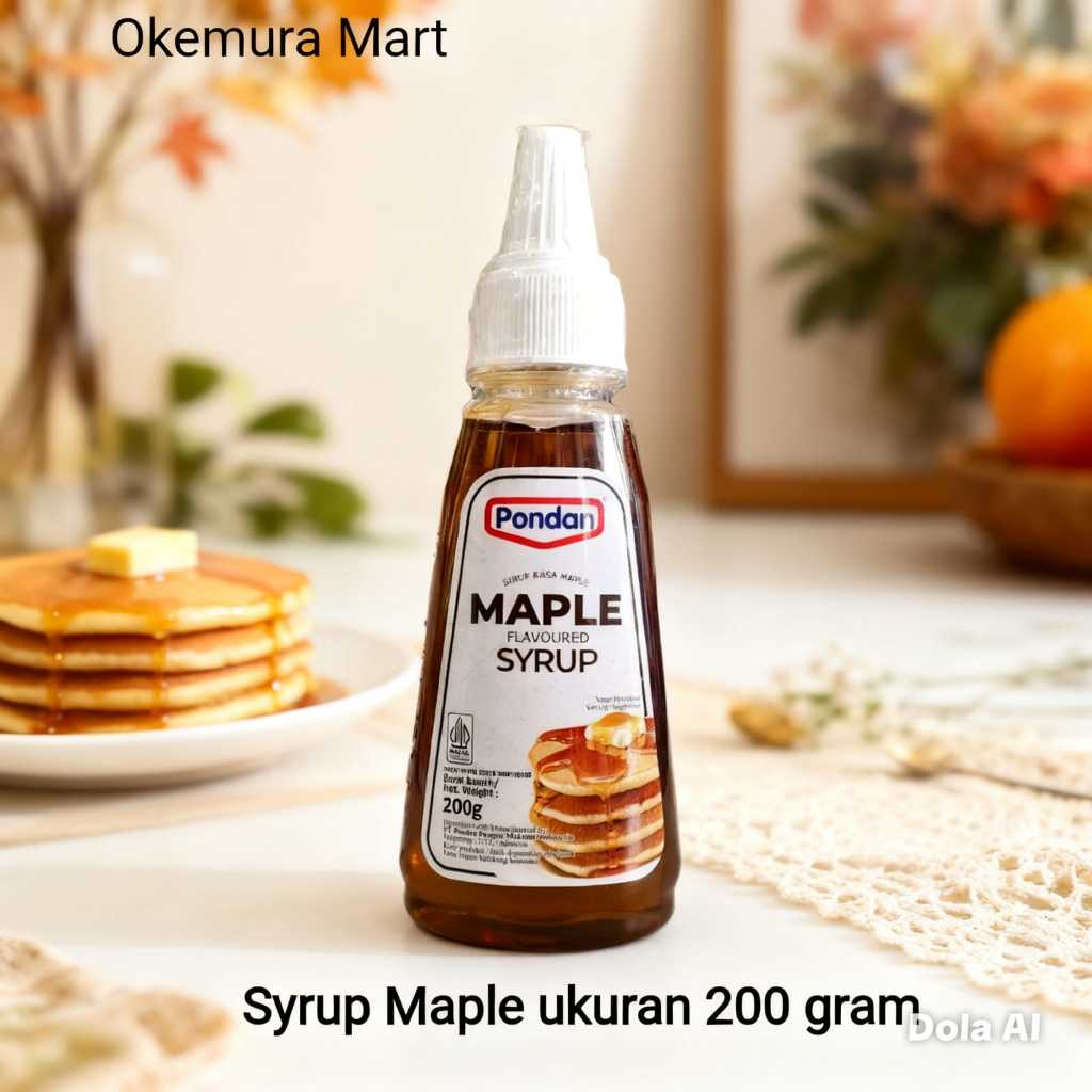 Jual PONDAN SYRUP MAPLE 200 GRAM/SYRUP MAPLE BOTOL UKURAN 200 GRAM ...
