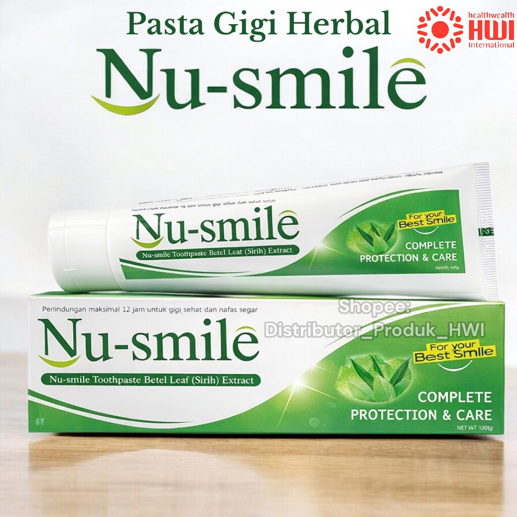 Jual Nu Smile HWI Original Pasta Gigi Herbal Daun Sirih Anti bakteri ...