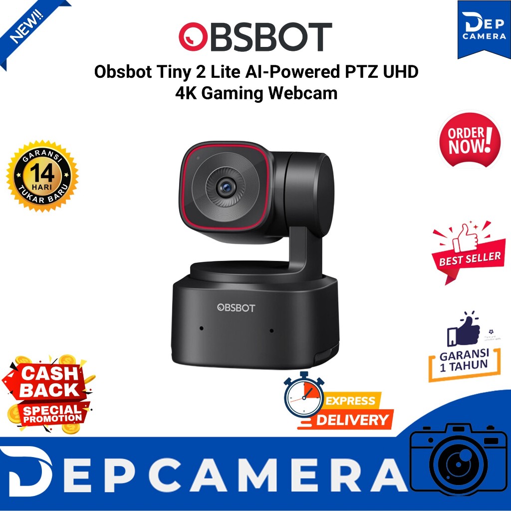 Jual Obsbot Tiny 2 Lite AI-Powered PTZ UHD 4K Gaming Webcam | Shopee Indonesia