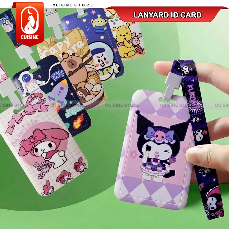 Jual Lanyard ID Card Holder Kuromi Astronot | Gantungan Name Tag Kartun ...