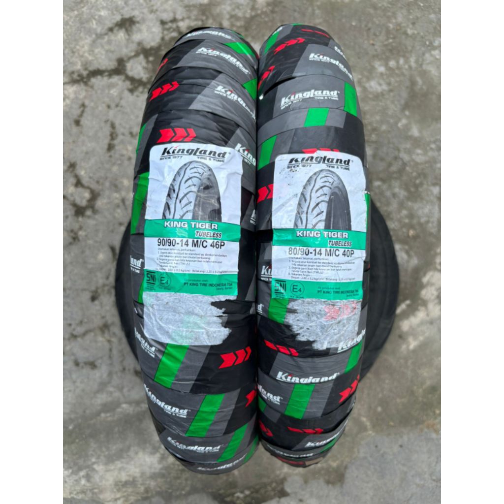 Jual Ban Motor Tubeless Kingland 80/90 ring 14 Motif Tiger | Shopee ...