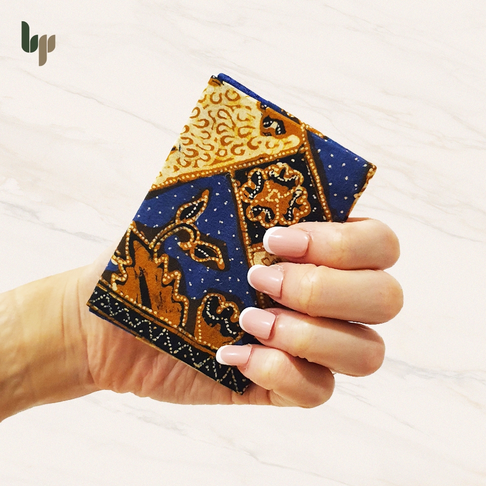 Jual Mini Siti Blue Brown Edgy Tiles Dompet Kartu Card Case Batik Tipis ...