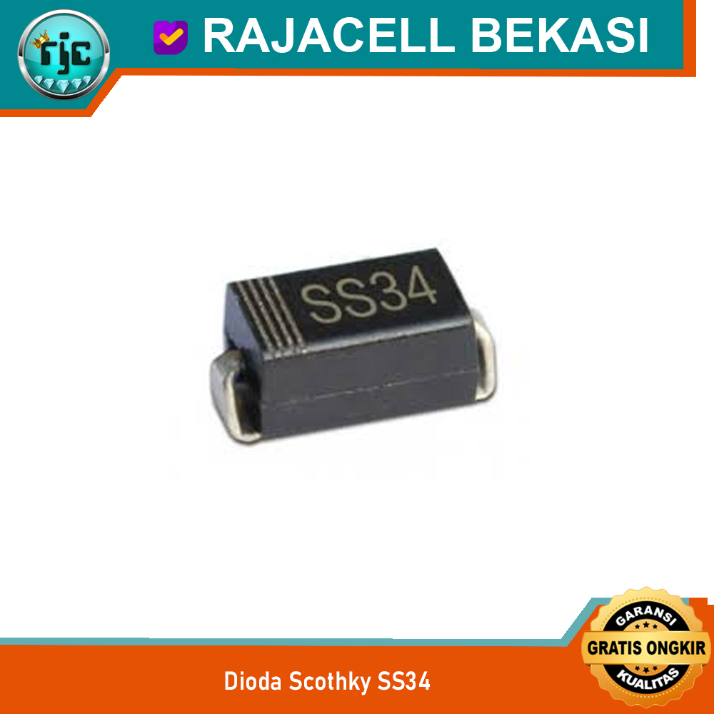 Jual Dioda Schottky SS34 3A 40V SMD SMA DO-214AC High Speed Rectifier ...
