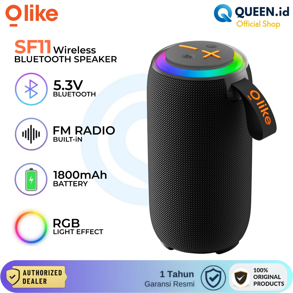 Jual Olike SF11 Wireless Portable Bluetooth Speaker BT 5.3 RGB Light ...