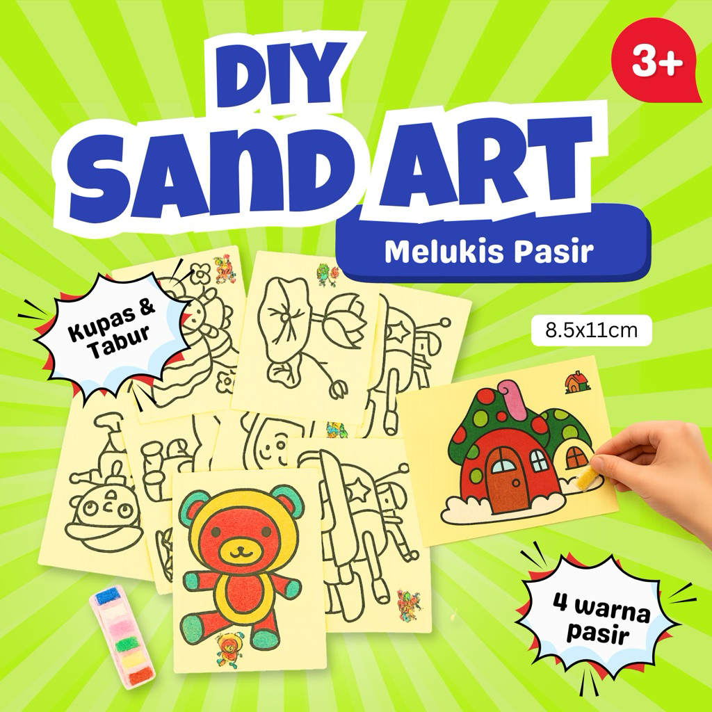 Jual Mewarnai Pasir Sand Art Lukis Pasir Warna Edukasi Anak Kreatif ...