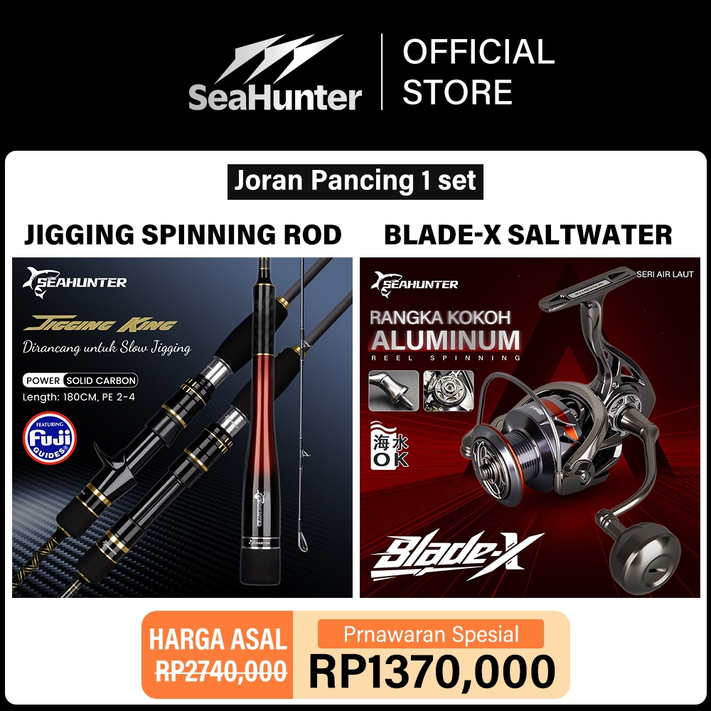 Jual [OFFICIAL] SeaHunter Blade X Saltwater Power Handle Reel + Jigging ...