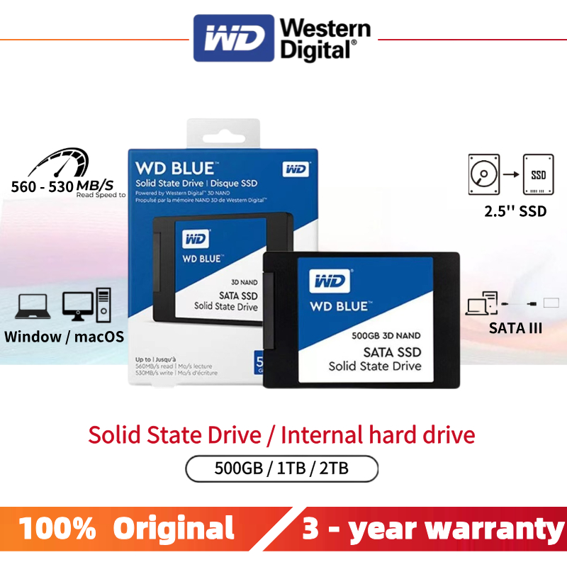 Jual [250GB/500GB/1TB/2TB]Western digital Internal hard drives BLUE ...