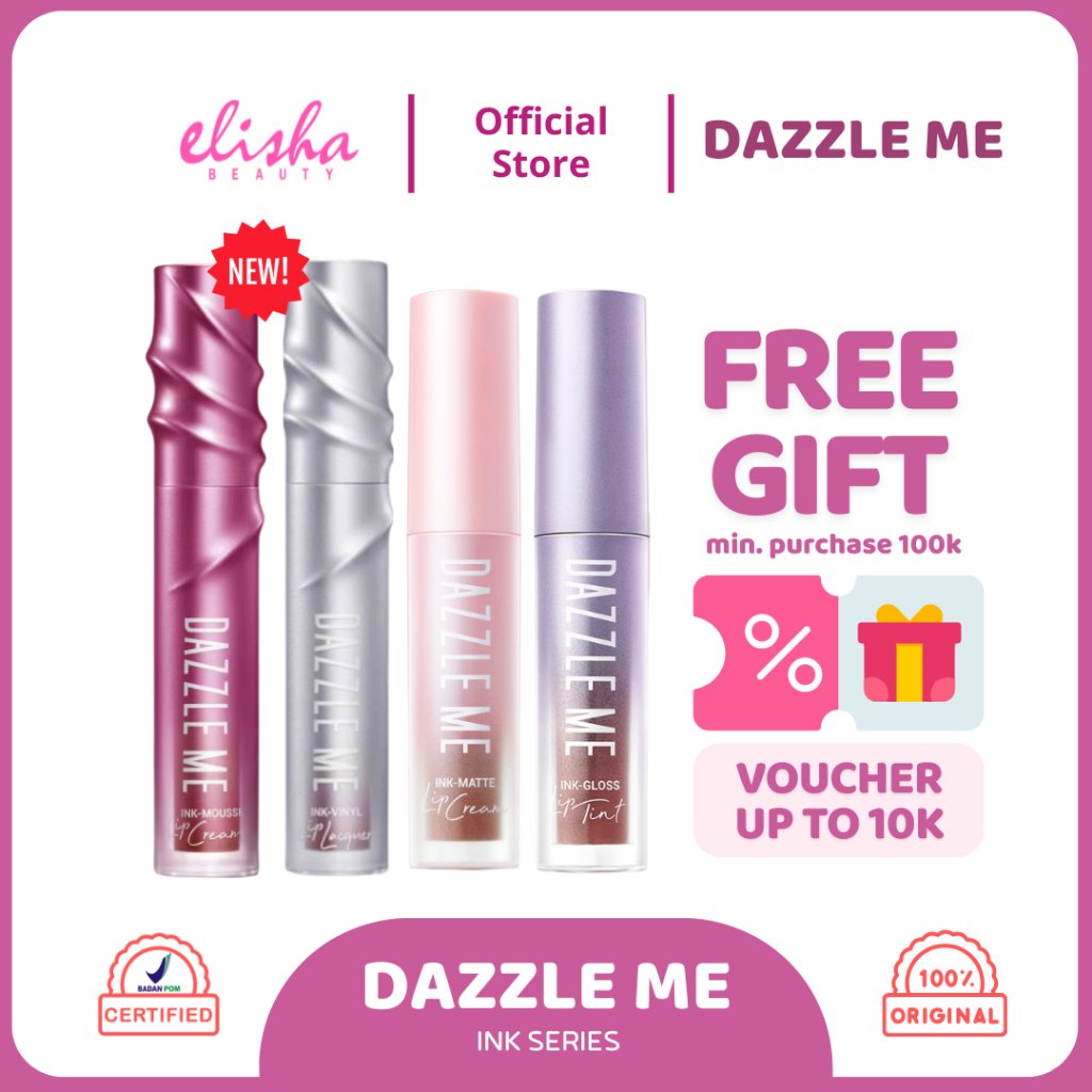 Jual DAZZLE ME DM Ink Series l Ink Mousse Lip Cream | Ink Vinyl Lip ...