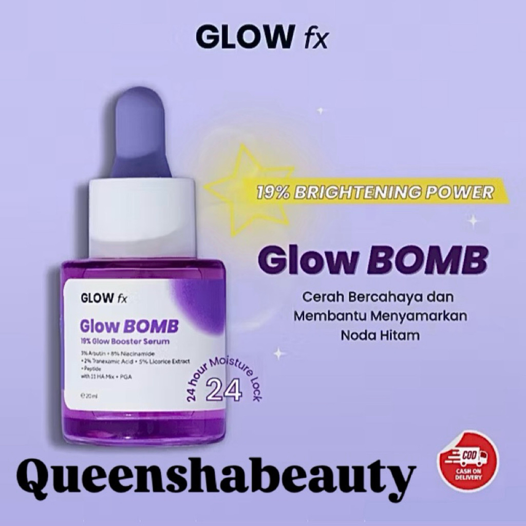 Jual GLOW FX Glow Bomb Serum 20ml 19% Brightening Power Serum Glowing ...