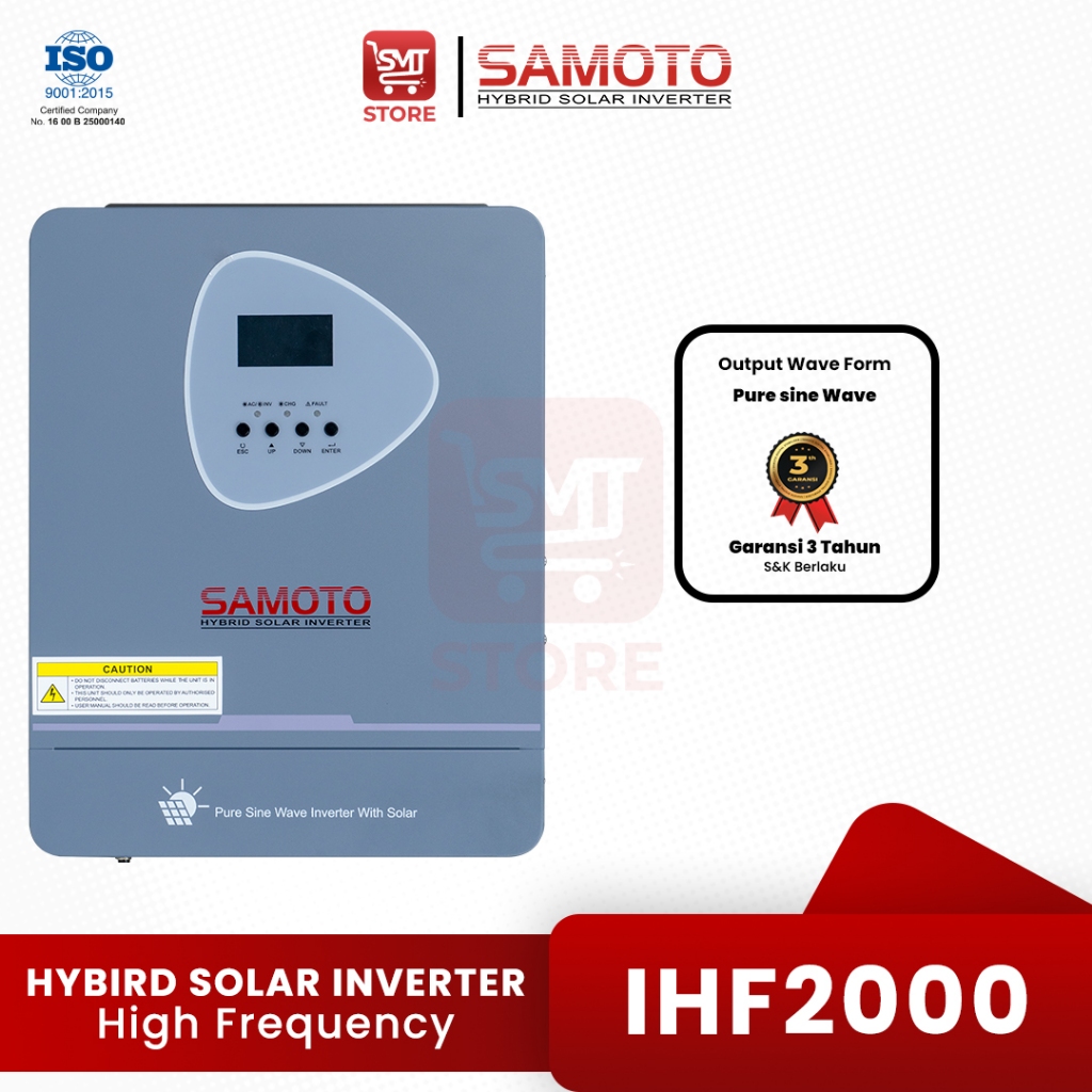 Jual SAMOTO Inverter Solar Panel Hybrid Off Grid IHF2000 High Frequency ...