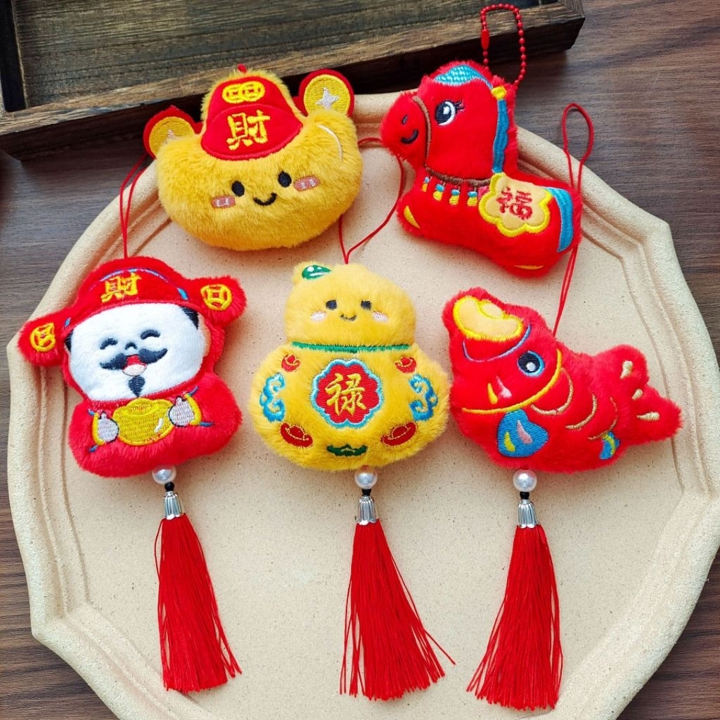 Jual Gantungan Tas Boneka Imlek 2026 Sincia Barongsai Lion Dance Money ...