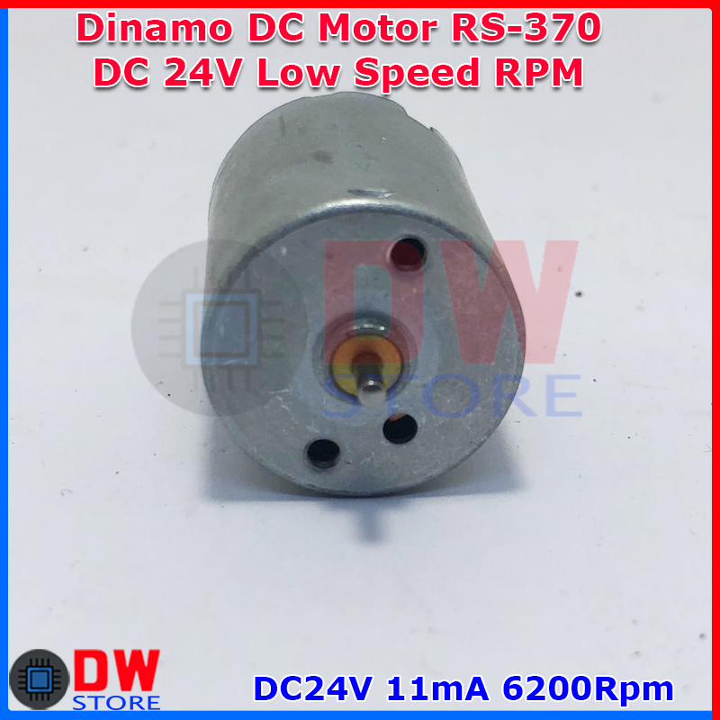 Jual Dinamo DC Motor RS370 RS 370 DC 12V - 24V Low RPM High Torque ...