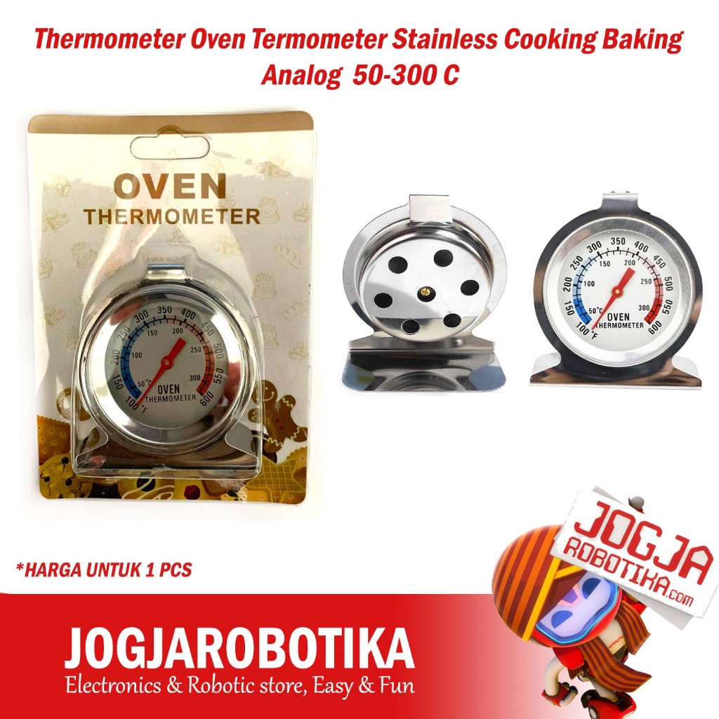 Jual Thermometer Oven Termometer Stainless Cooking Baking Analog 50-300 ...