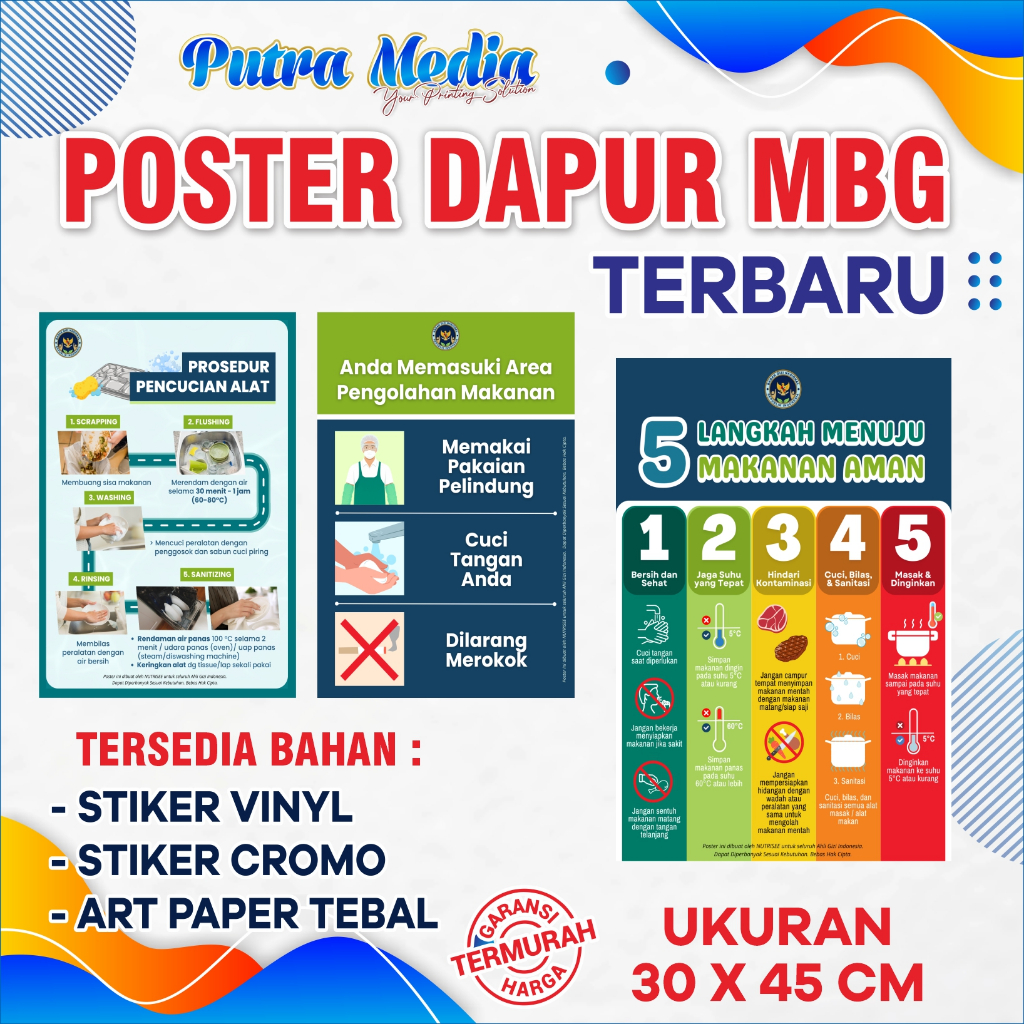 Jual POSTER DAPUR MBG / POSTER BADAN GIZI NASIONAL / SOP SPPG MAKAN ...