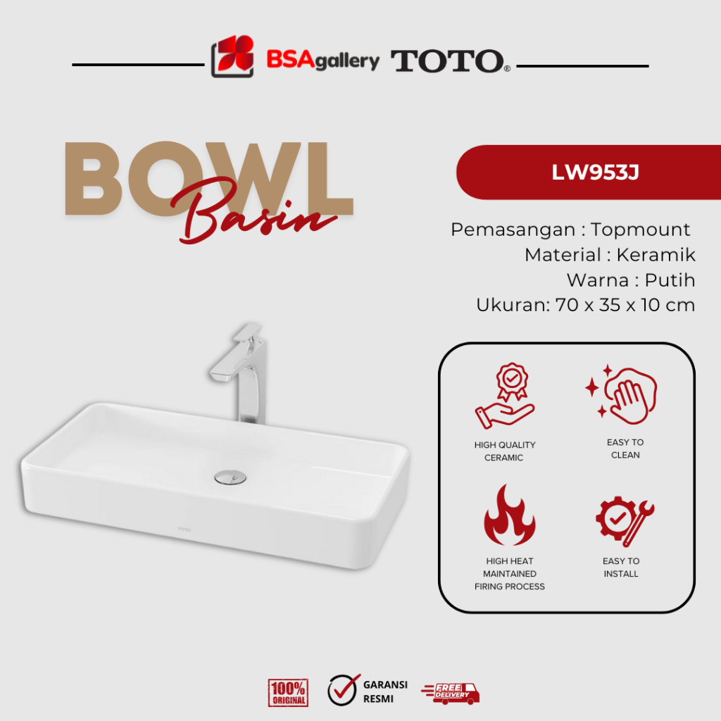 Jual BSA Gallery WASTAFEL TOTO LW953J BODY ONLY / WASTAFEL MEJA ...