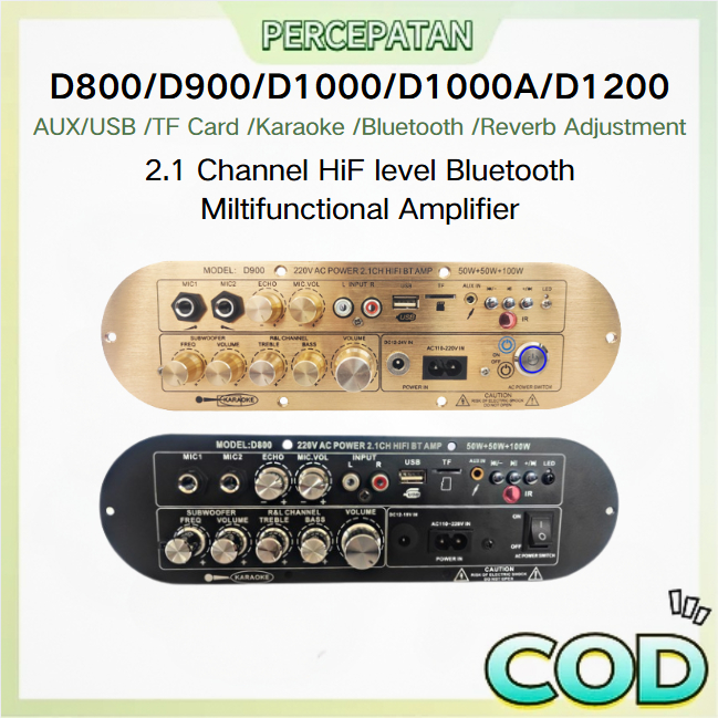 Jual D800/D900 High-Power Subwoofer BT Bluetooth Digital Amplifier ...
