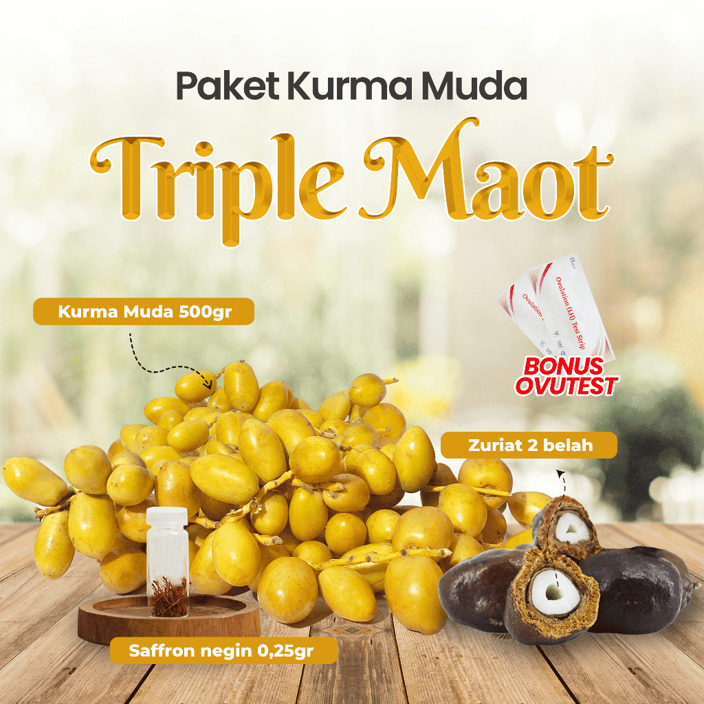 Jual Paket Promil untuk pemula (kurma Muda 500gr + saffron+ zuriat ...