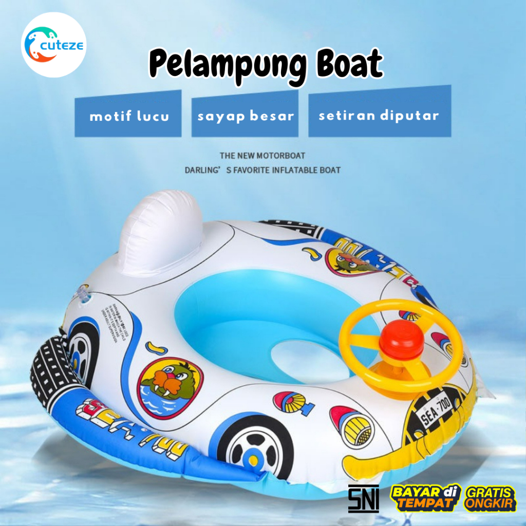 Jual Pelampung Renang Anak-Anak Perahu Mobil Polisi Lingkaran Duduk Ban ...