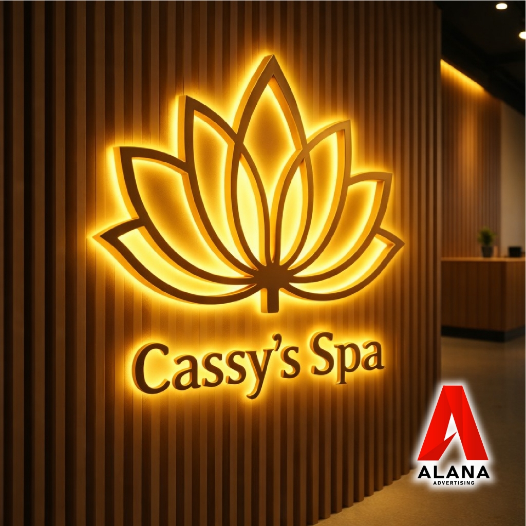 Jual Papan Iklan Logo Kayu Nyala / Logo Kayu LED / Papan Iklan/ Tulisan ...