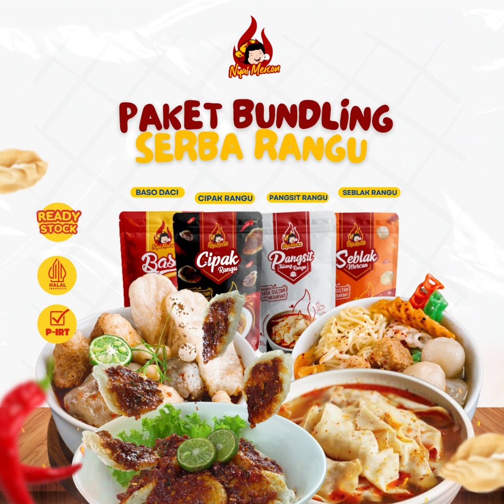 Jual NYAI MERCON - PAKET SERBA RANGU (BASO DACI, CIPAK RANGU, PANGSIT ...