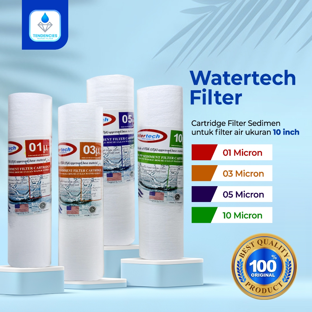 Jual Sedimen WATERTECH 10 Inch Filter Cartridge RO Air Minum Rumah ...