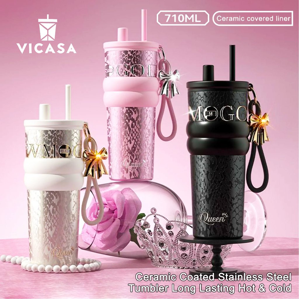 Jual [Ready Stock] VICASA Tumbler Glamour 710ml (24oz) | Ceramic Lined ...