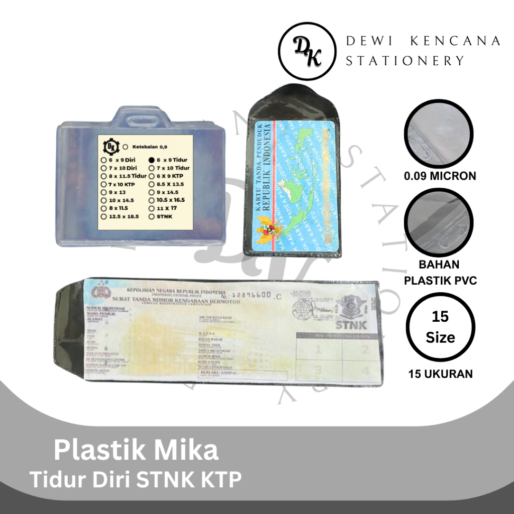Jual Plastik Mika Name Tag ID Card 0,09 Micron 1 Pak Isi 20pcs | Shopee ...