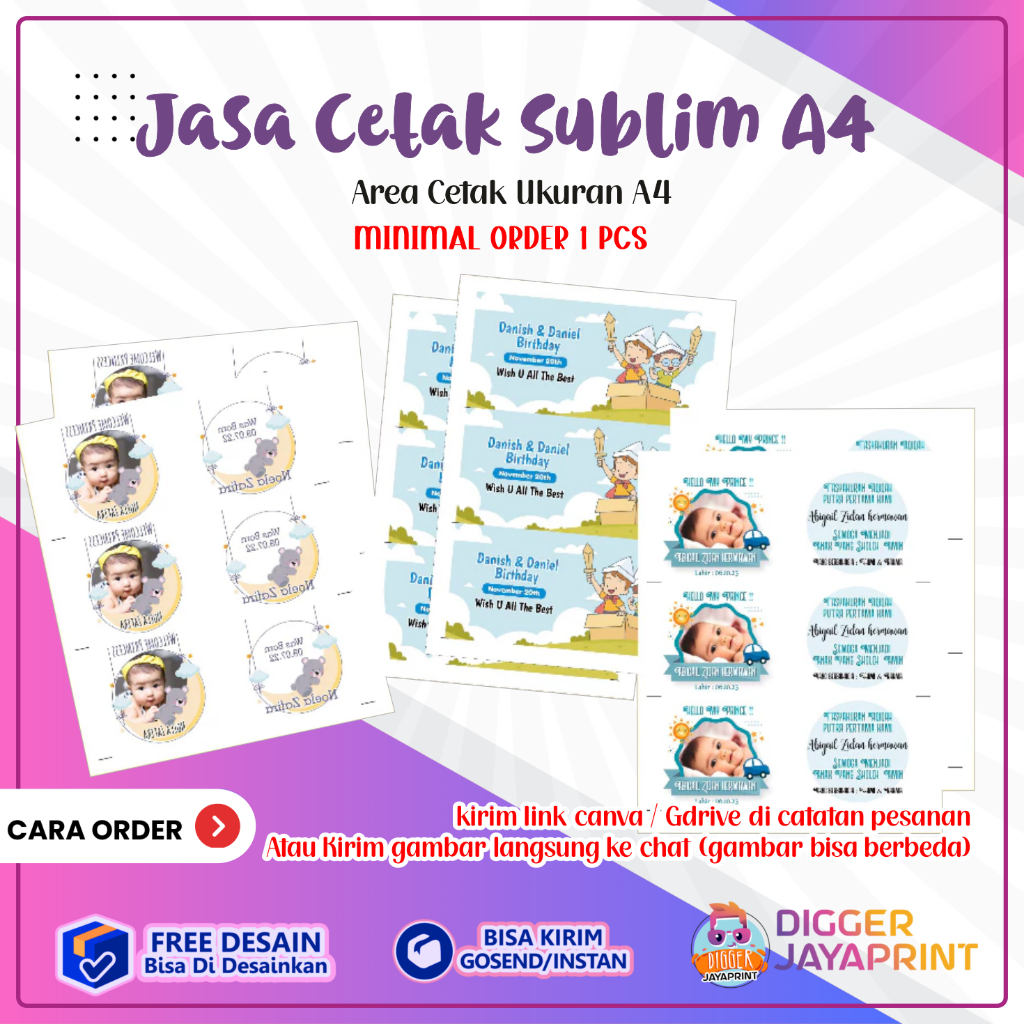 Jual Jasa Cetak Sublim Kertas Ukuran A4 Murah | Shopee Indonesia