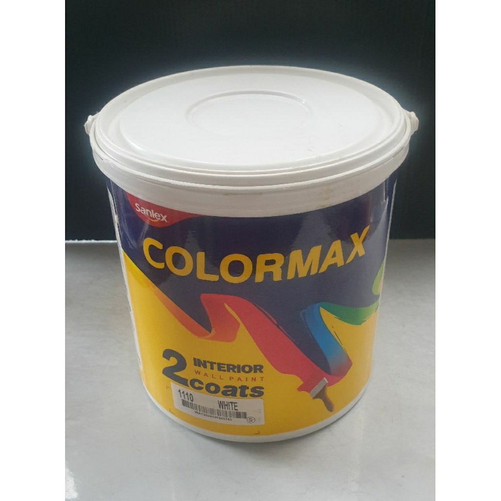 Jual Cat dinding/tembok colormax by sanlex warna putih , berat 4,5 kg ...