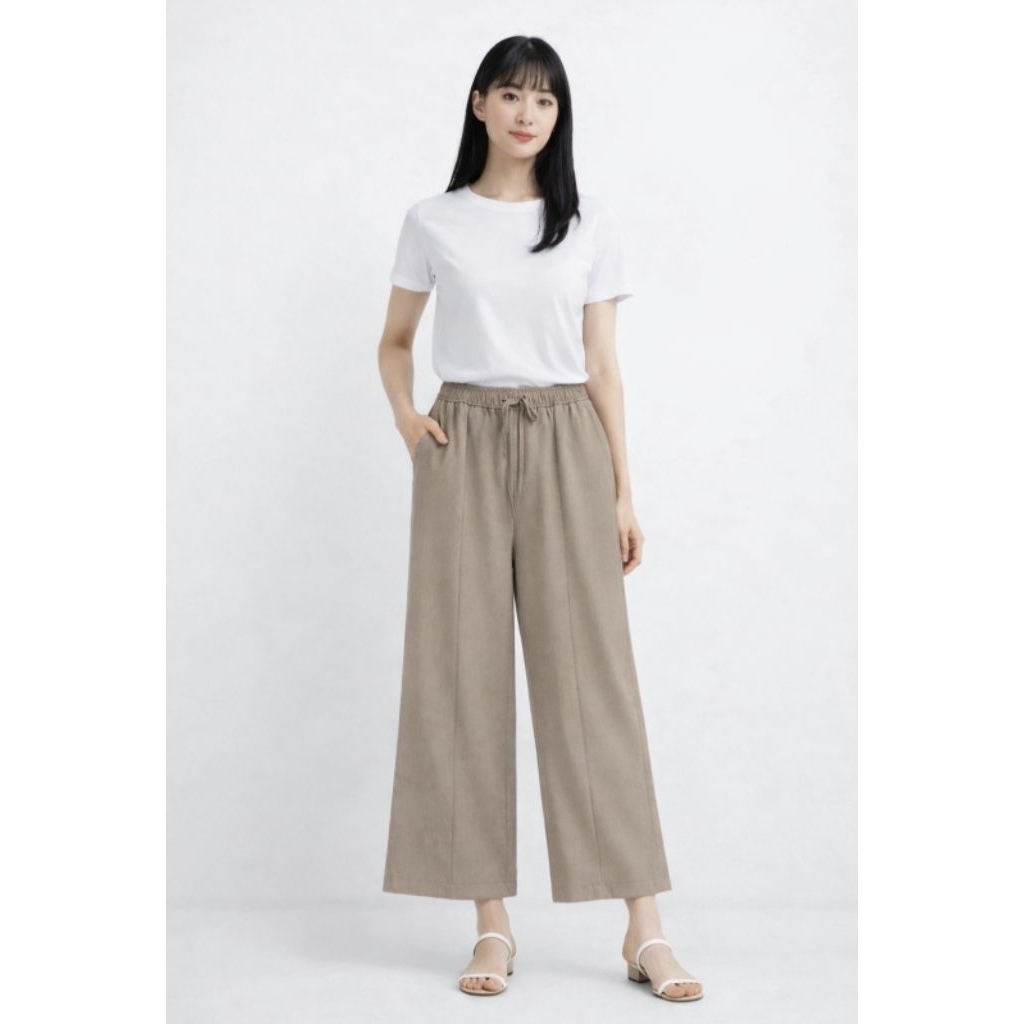 Jual Pants GU by UNIQLO Cullot Beige (XL) | Shopee Indonesia