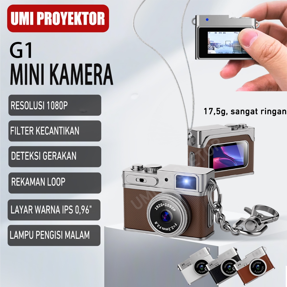 Jual UMI Mini Kamera Digital 1080P FHD Keychain Camera 0.96 Inci Retro ...