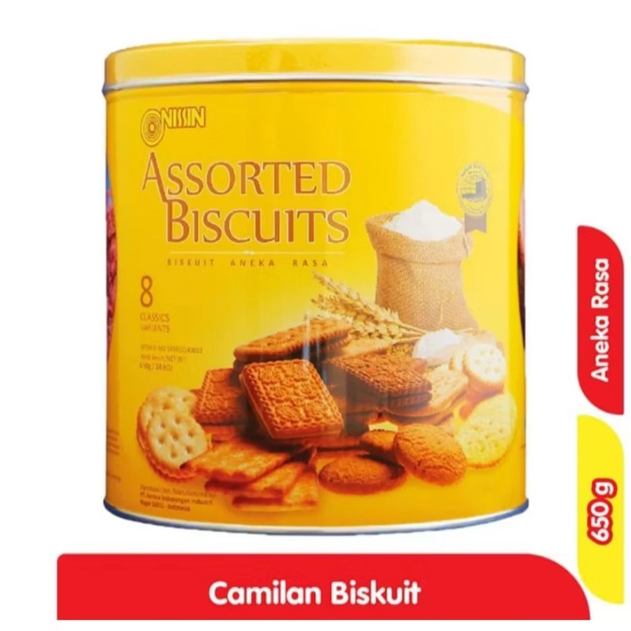 Jual Nissin Assorted Biscuits Yellow Kaleng 650 gr | Shopee Indonesia