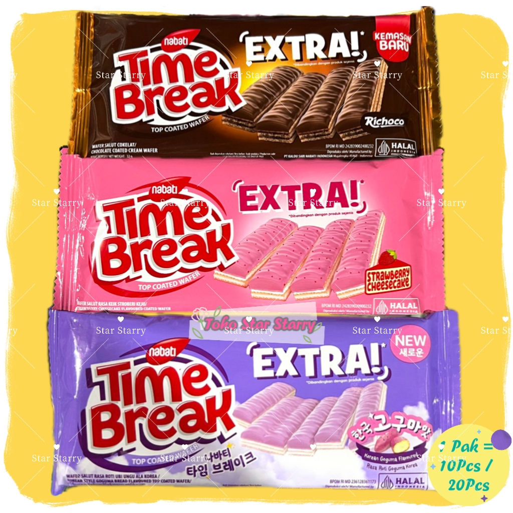 Jual [Per Pack] NABATI TIME BREAK COKLAT / BISKUIT TIME BREAK 5FINGERS ...