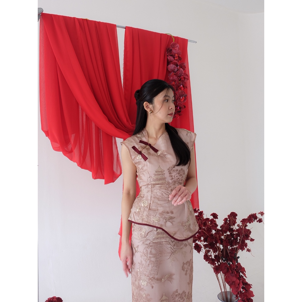 Jual ARELLE - Feng Jing Set - Cheongsam Imlek Modern | Shopee Indonesia