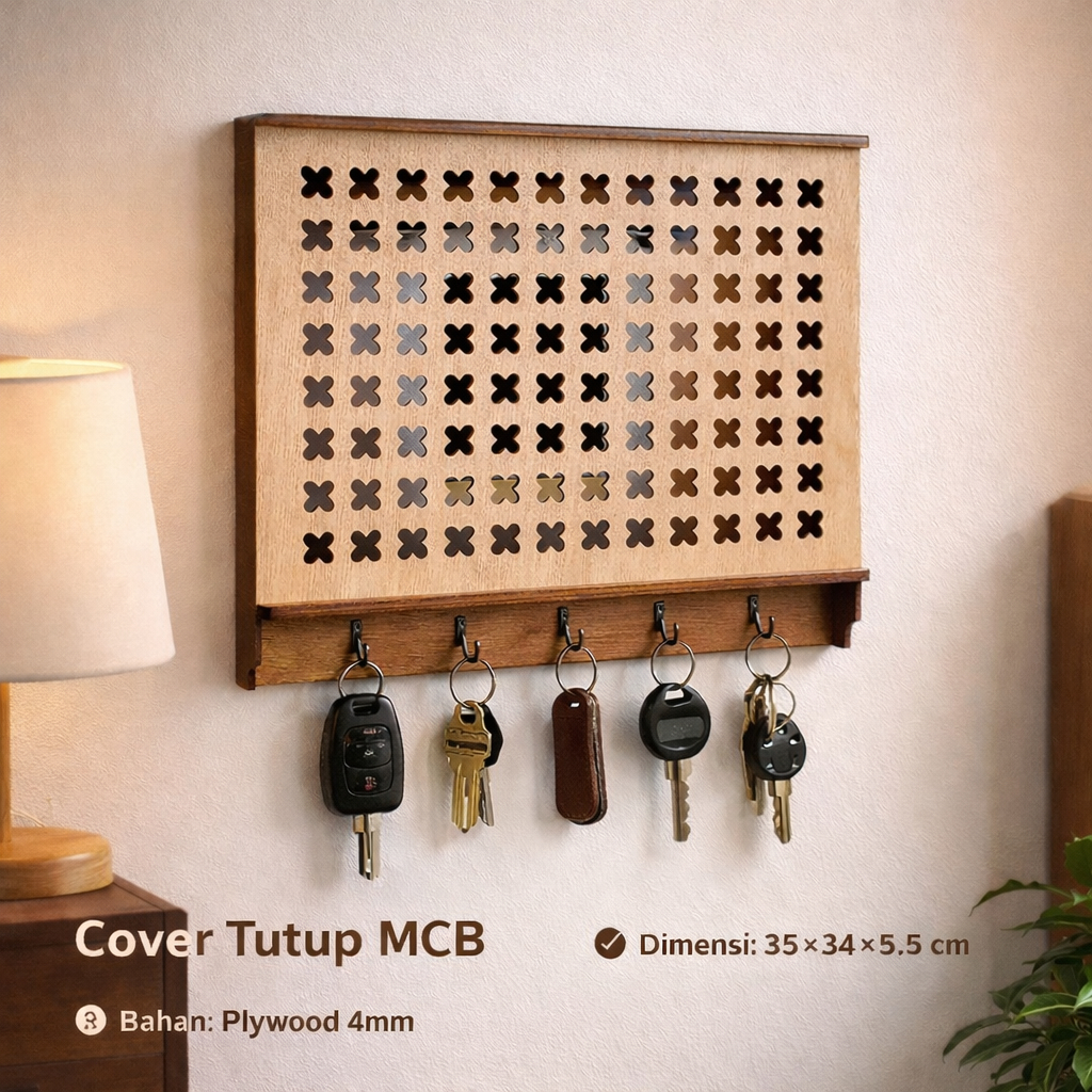 Jual Cover Penutup MCB Listrik dengan Kapstok Kunci – Bahan Plywood 4mm ...