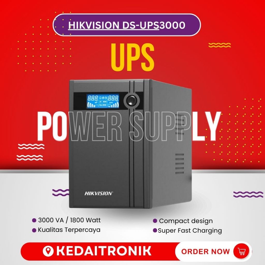 Jual UPS HIKVISION DS-UPS3000 3000VA 1800W DS UPS3000 3000VA 1800 Watt ...