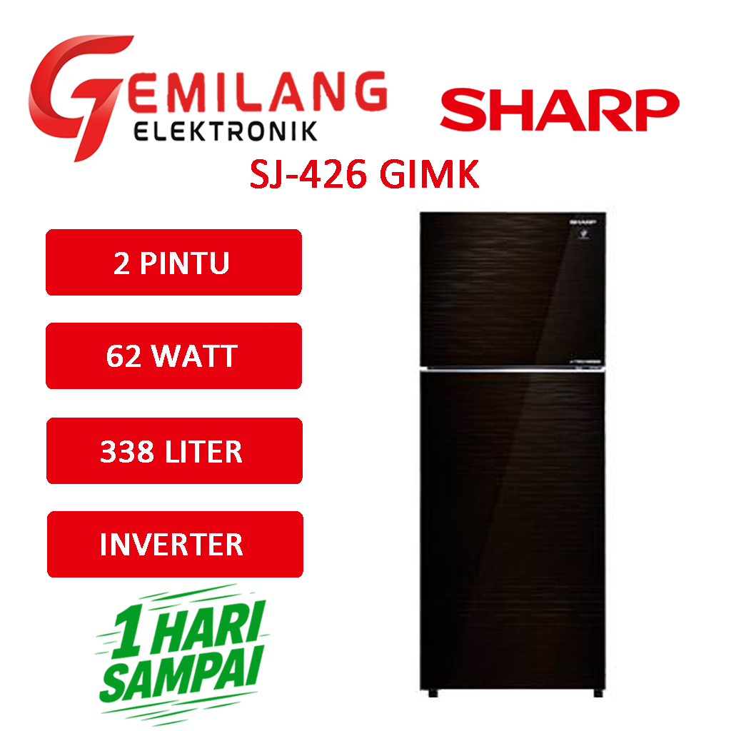 Jual KULKAS SHARP SJ-426 GIMK KULKAS 2 PINTU KAPASITAS 338 LITER NO ...