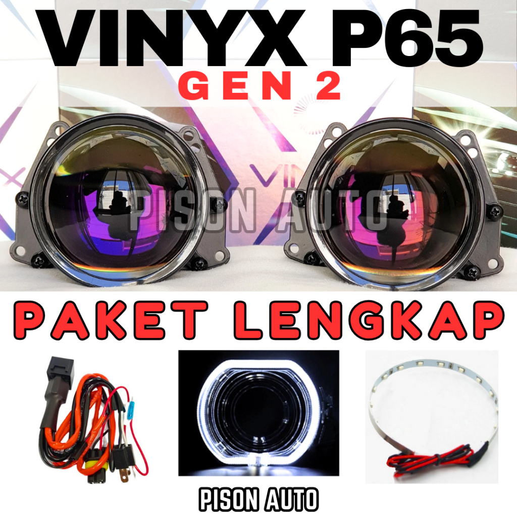 Jual Paket LENGKAP Biled Vinyx P65 Gen 2 Combo Hemat Projector Biled ...