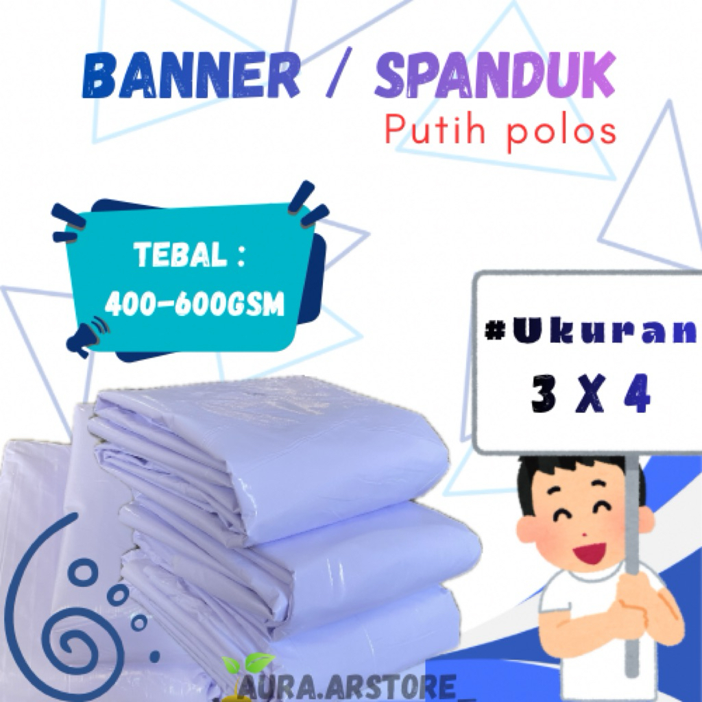 Jual BANNER/Spanduk (putih/polos) Ukuran 3 x 4m | Shopee Indonesia