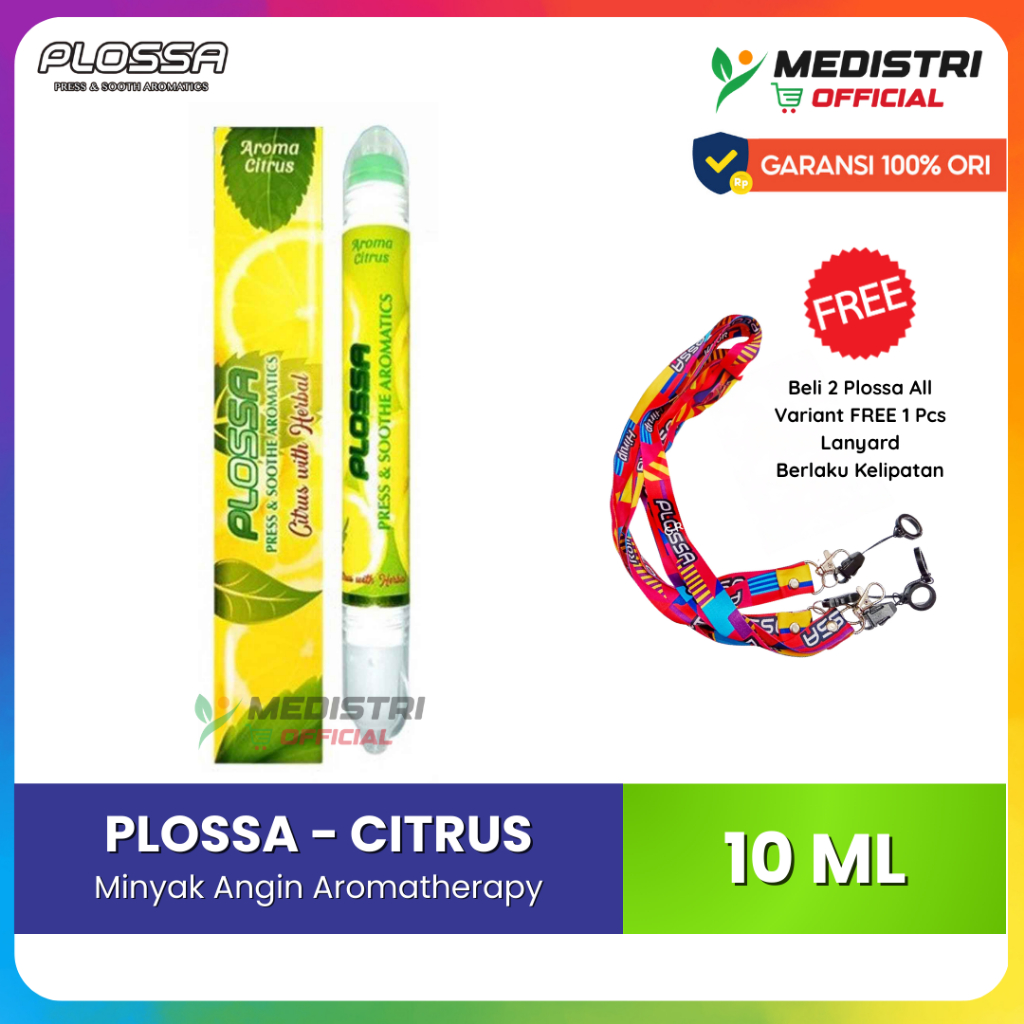Jual Plossa Citrus Herbal Roll-On Minyak Angin Aromatherapy Roll On ...